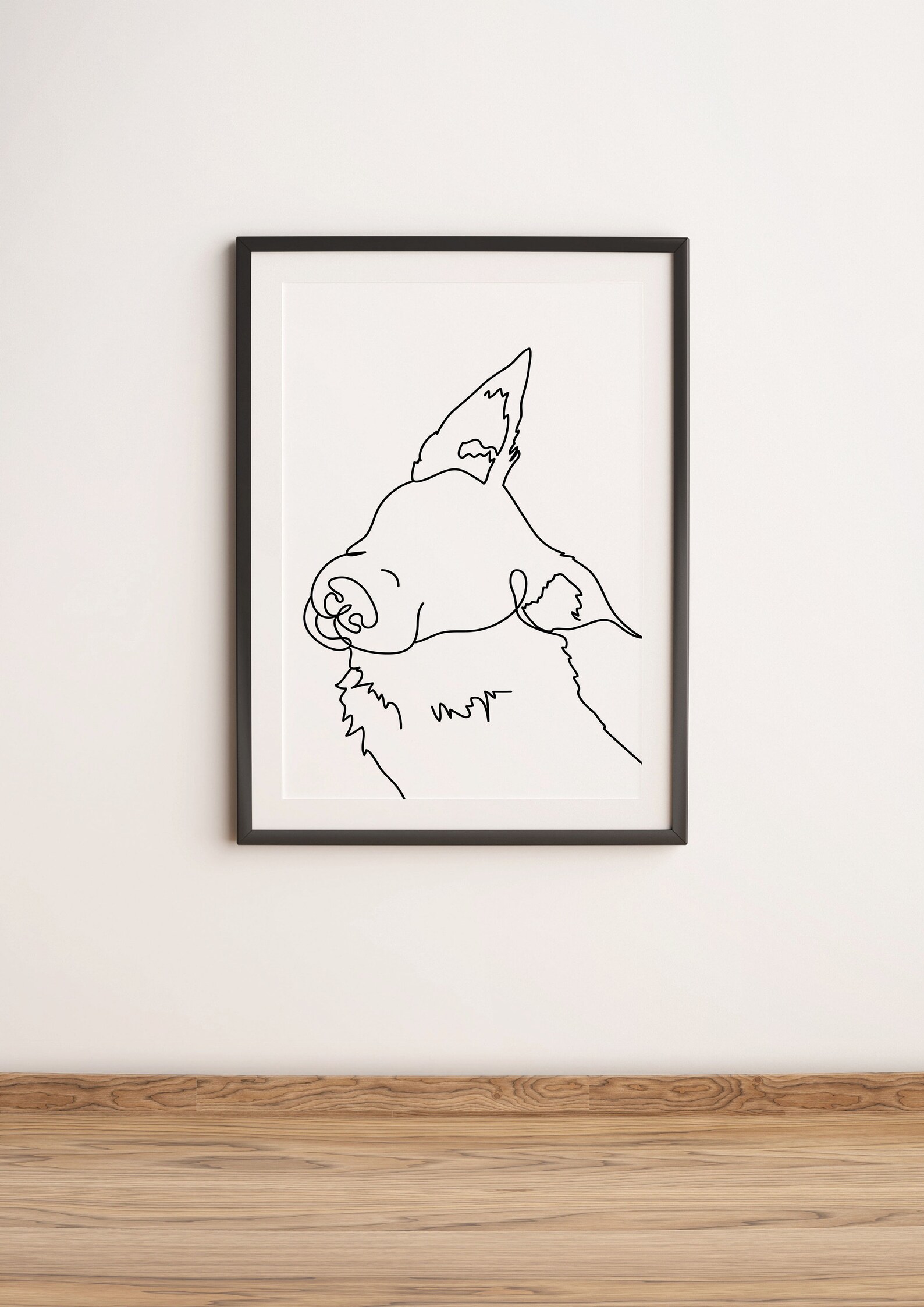 Dog Line Drawing Print, Veterinary Digital Download, Vet Office Outline ...
