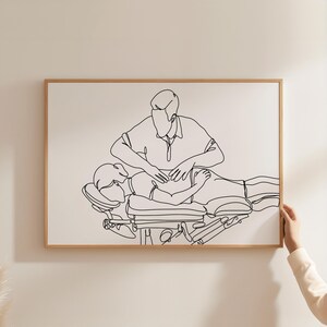 Minimalist Chiropractic Line Art, Digital Download, Recovery Print ...