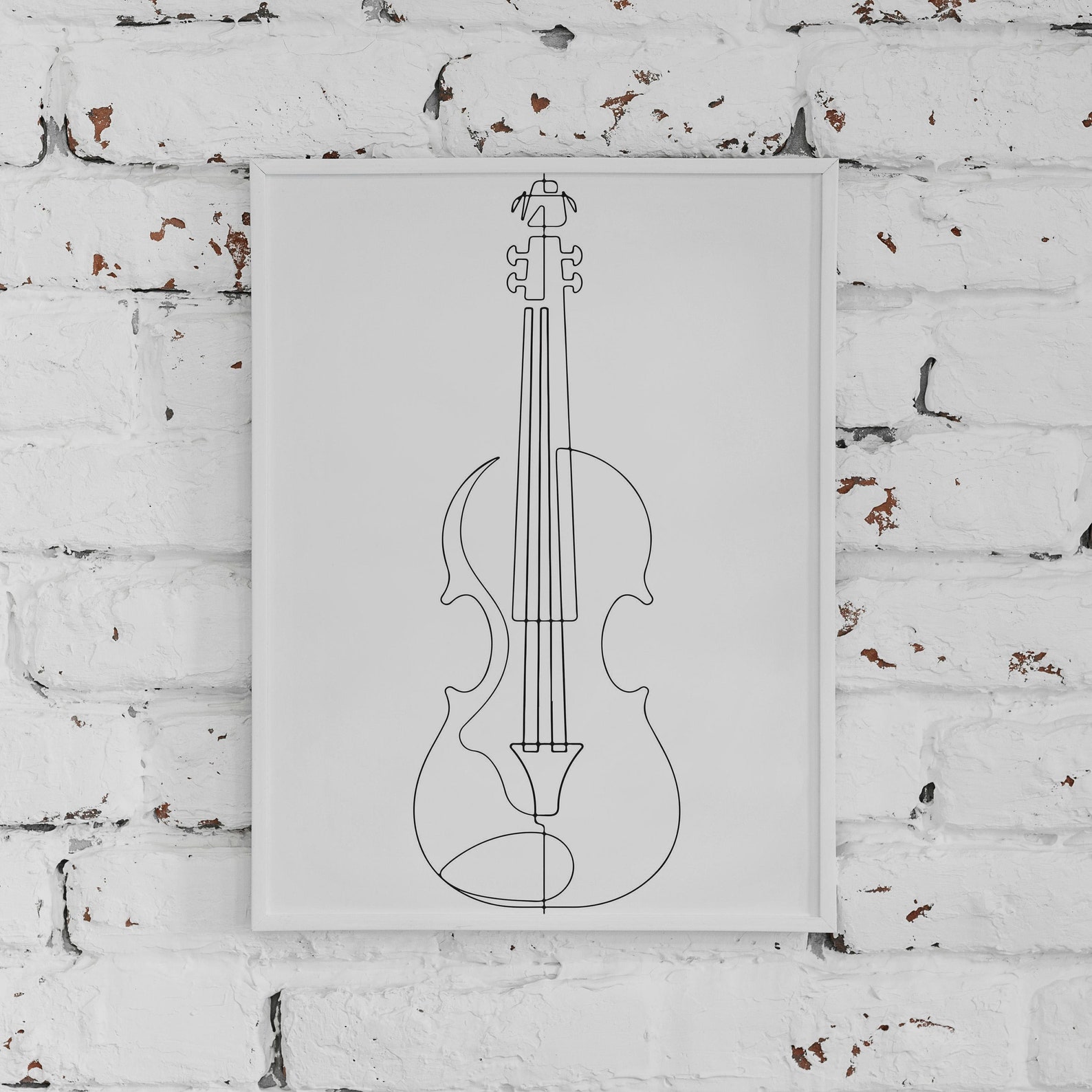 Minimalist Violin Line Art Digital Download Stringed Music | Etsy