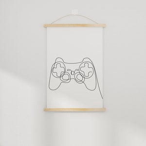 Minimalist Game Controller Line Art, Digital Download, Joystick Print ...