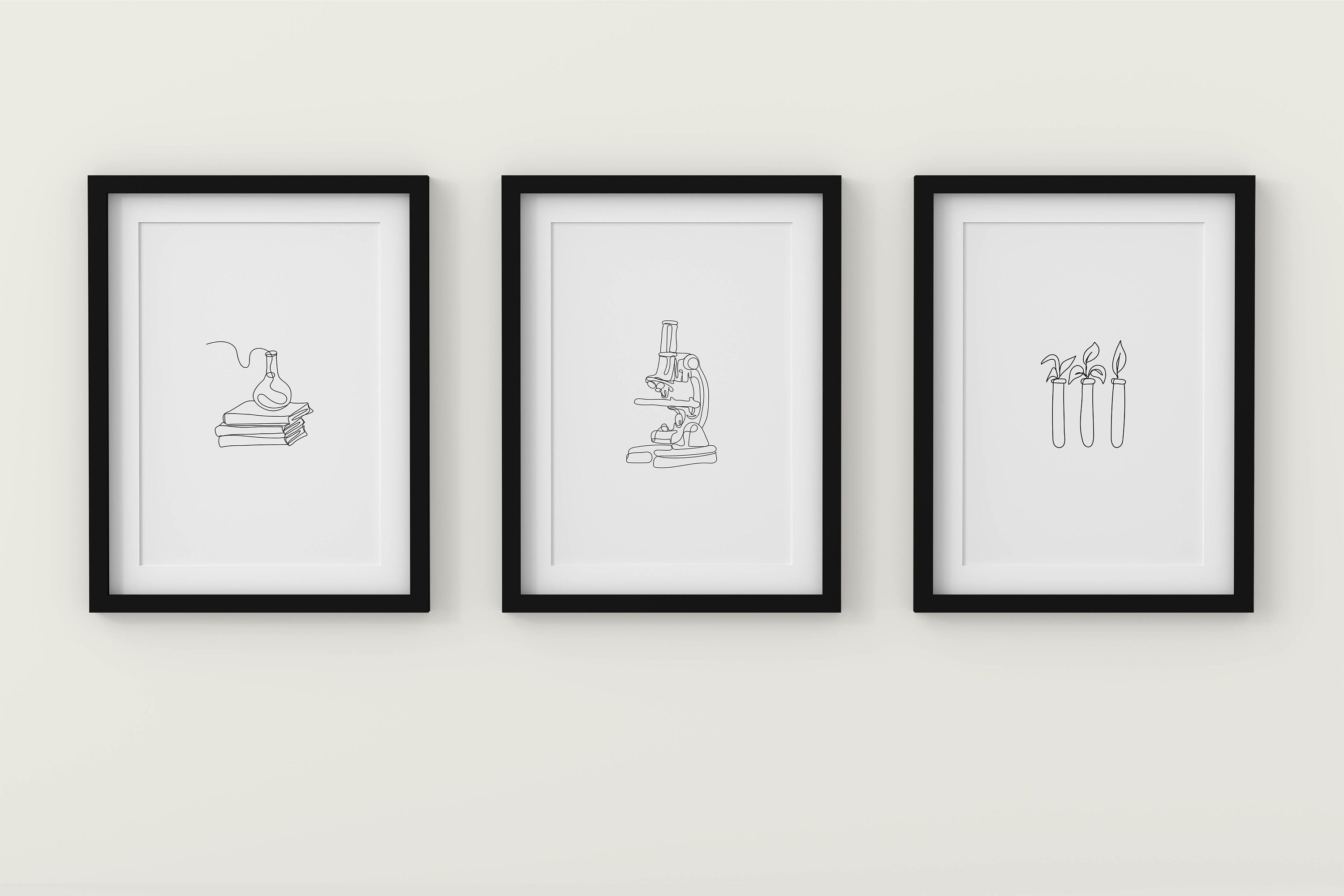 Minimalist Microscope Line Art Digital Download Science - Etsy UK