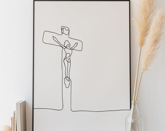 Christian Line Art - Etsy