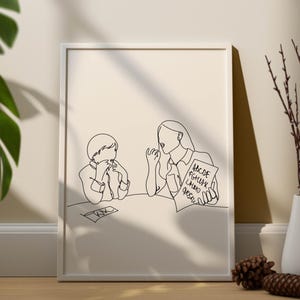 Minimalist Speech Therapy Line Art, SLP Drawings, Office Decoration ...