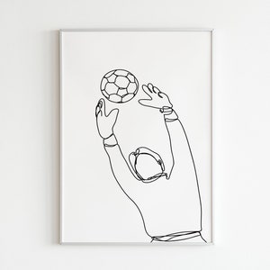 Minimalist Football Line Art , Digital Download, Soccer Sport - Etsy