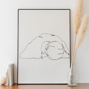 Minimalist Empty Tomb Line Art , Digital Download, Religious Print ...