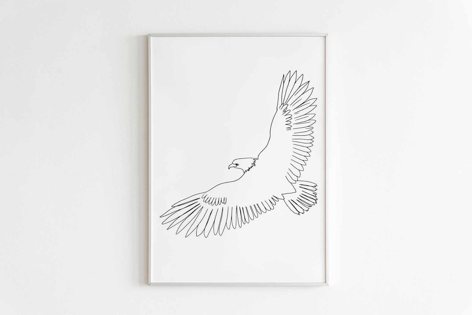 Minimalist Eagle Line Art Digital Download Wildlife Print - Etsy