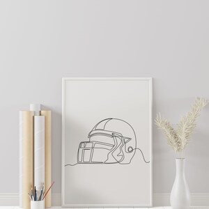 Minimalist American Football Line Art Digital Download Sport - Etsy