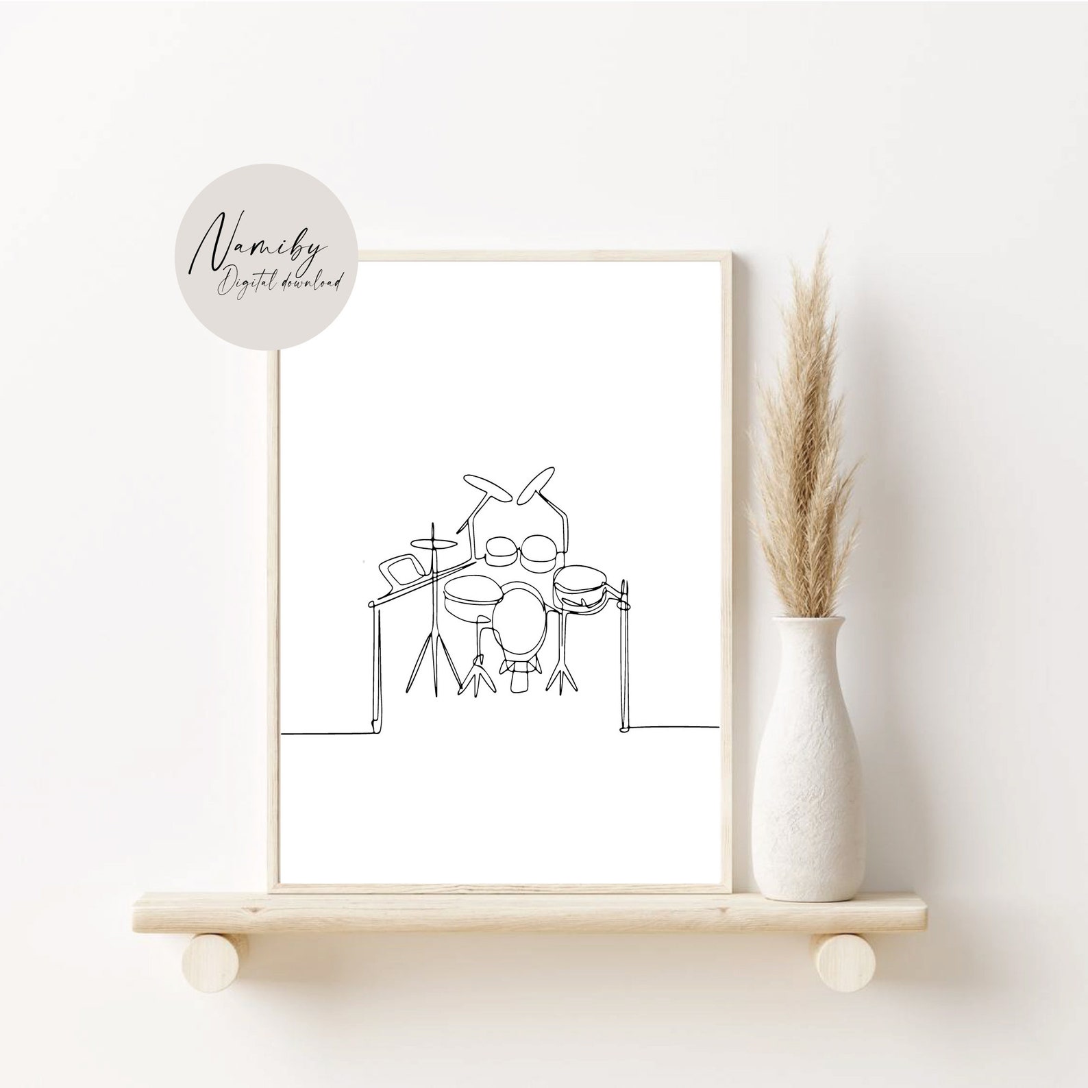 Minimalist Music Line Art Print Single Line Drawing | Etsy