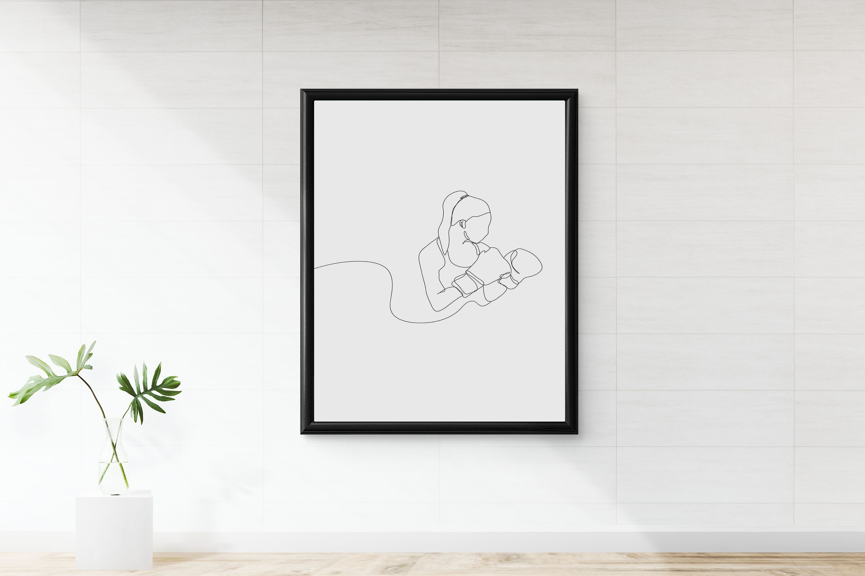 Minimalist Boxing Line Art Extreme Sport Printable Digital - Etsy