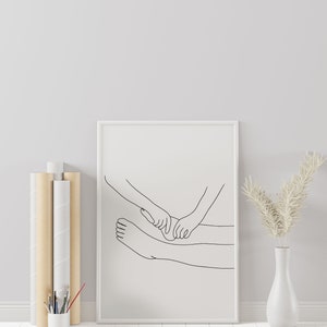 Minimalist Sport Therapy Line Art, Digital Download, Athlete Injury ...