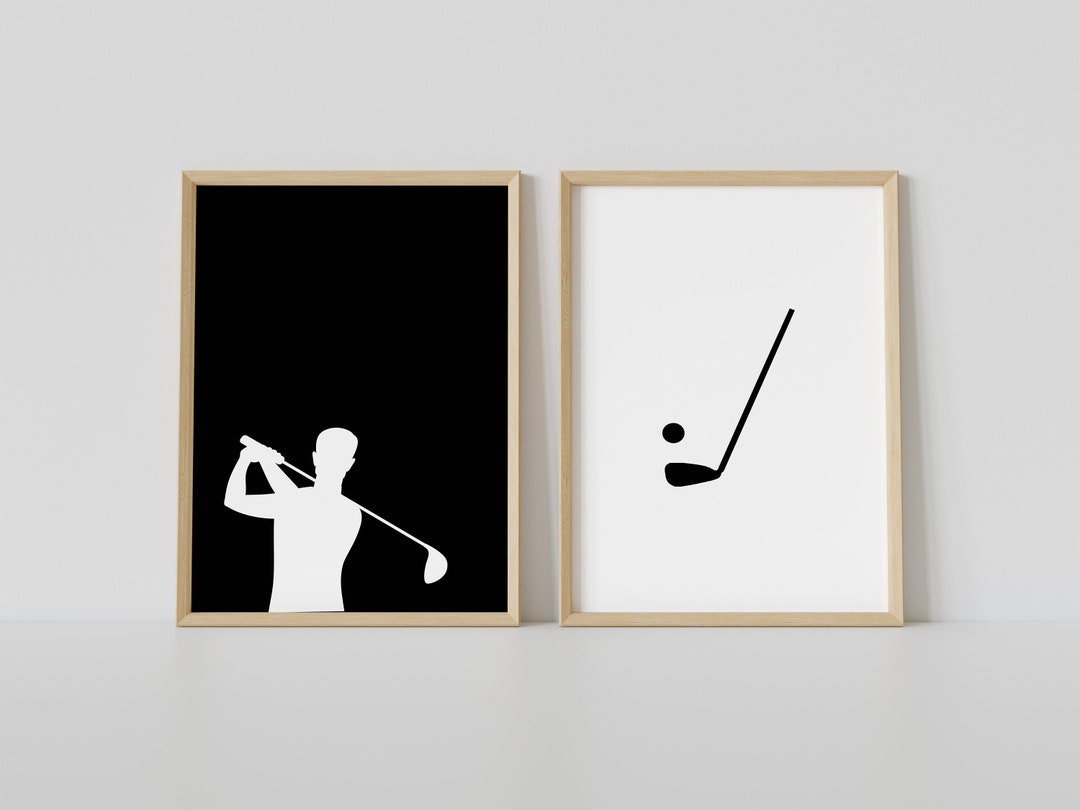 Minimalist Golf Club Line Art, Digital Download, Sport Print, Simple ...
