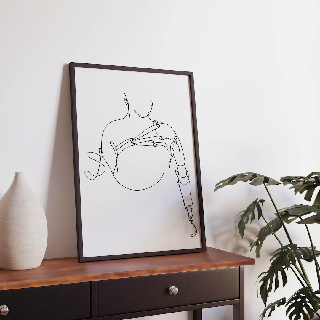 Minimalist Limb Prosthetic Line Art, Digital File, Prostheses Print ...