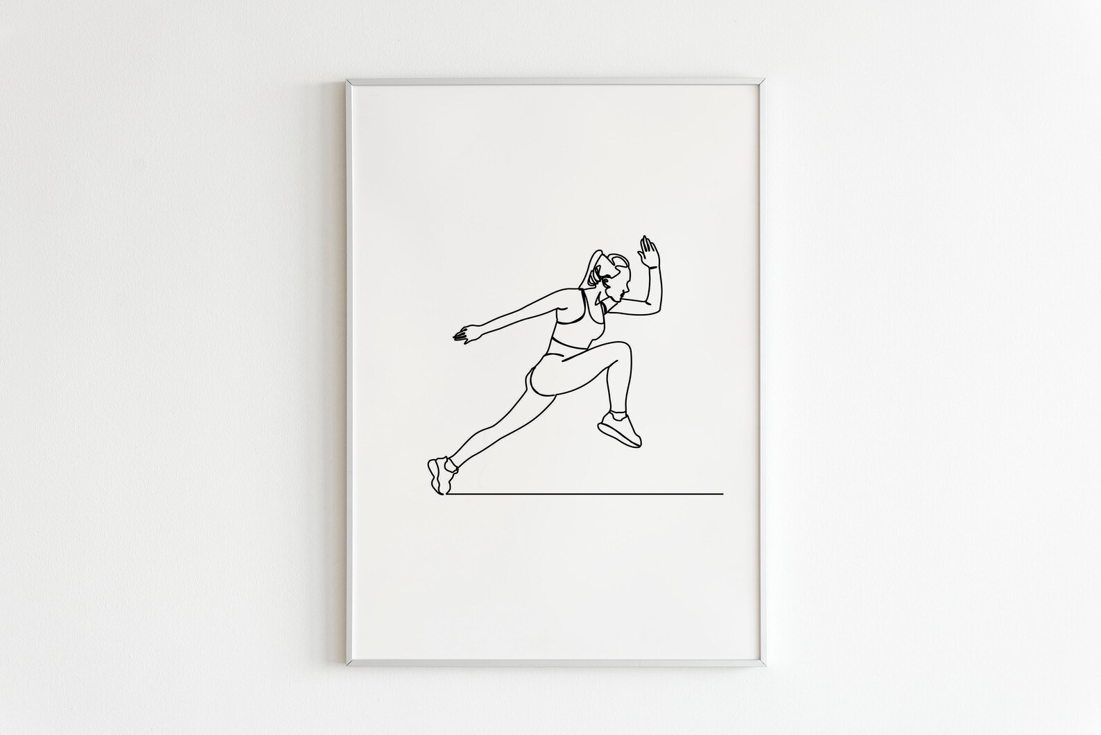 Minimalist Running Line Art Digital Download Sport Print - Etsy