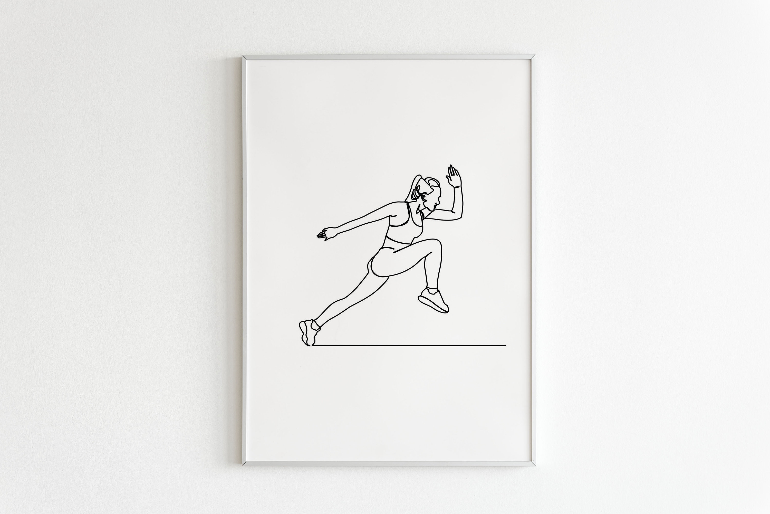 Minimalist Running Line Art Digital Download Sport Print - Etsy