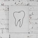 Minimalist Dentist Line Art, Digital Download, Teeth Tooth Outline ...