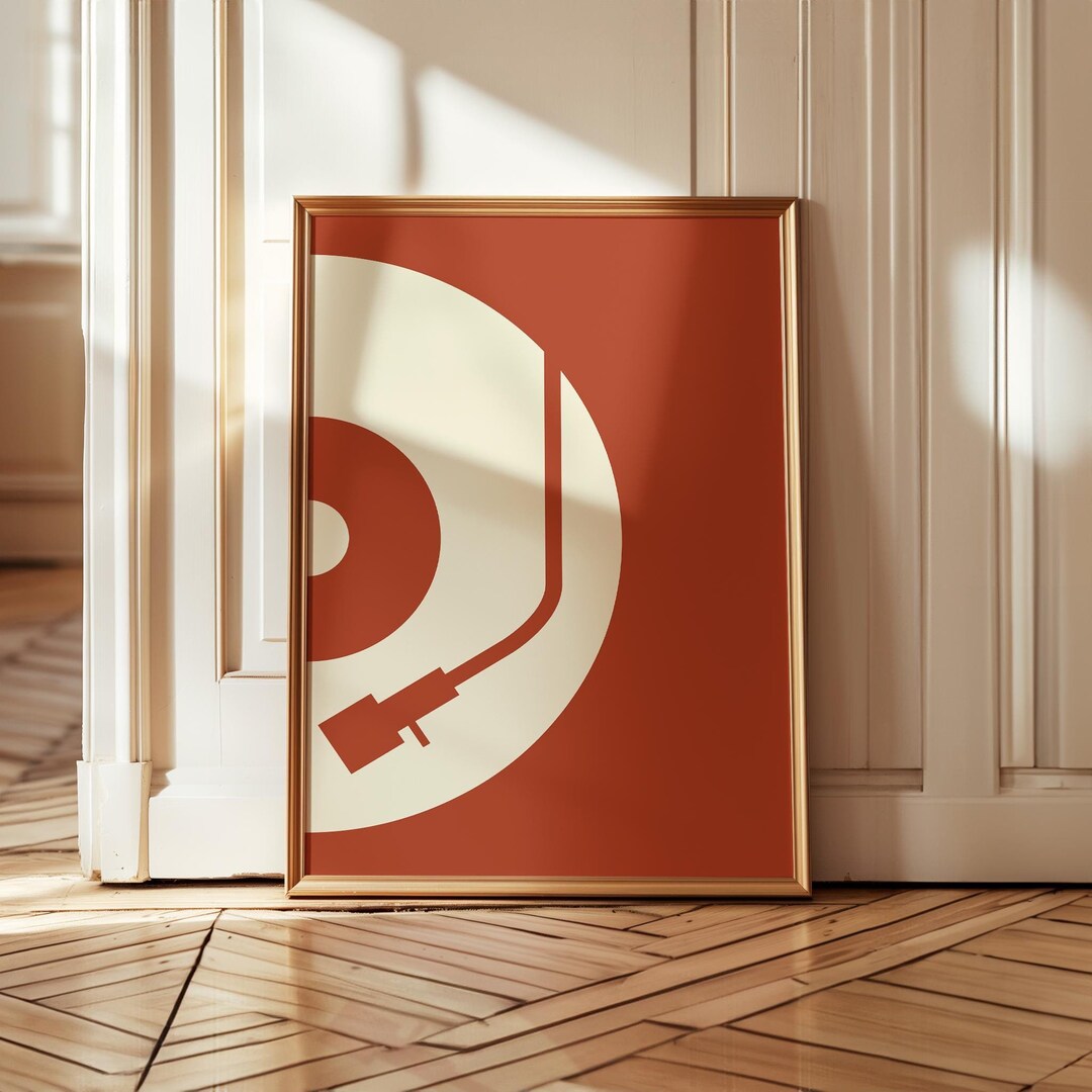 Retro Music Wall Art, Groovy Print, Cute Bedroom, Digital File, Vinyl ...