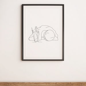 Minimalist Empty Tomb Line Art , Digital Download, Religious Print ...