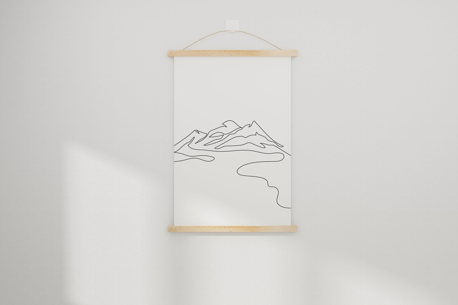 Minimalist Mountain Line Art digital Download Landscape - Etsy
