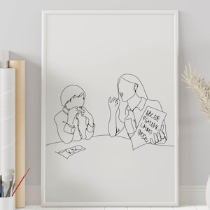 Minimalist Speech Therapy Line Art, SLP Drawings, Office Decoration ...