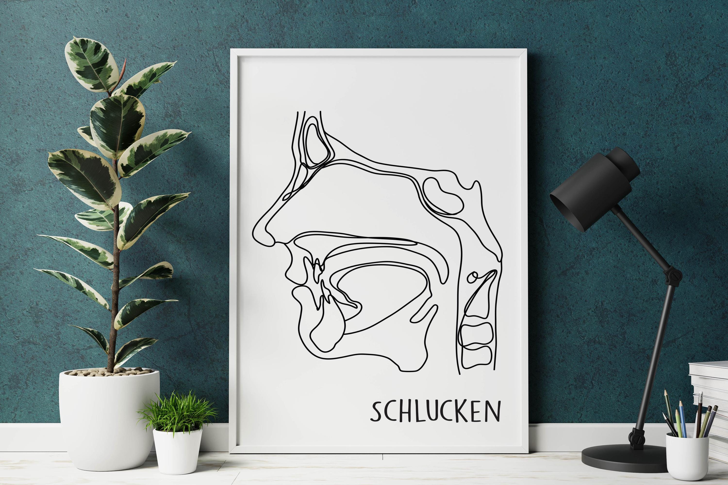 Minimalist Speech Therapy Line Art Gallery Set of 11 Drawings, Office ...