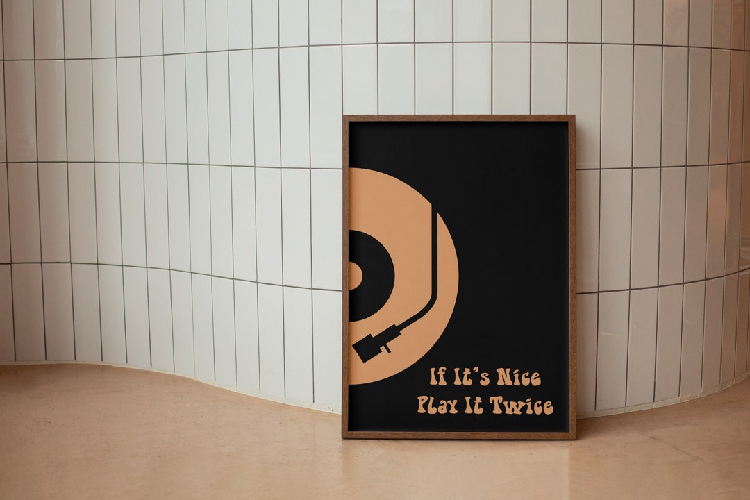 Retro Music Wall Art, Groovy Print, Cute Bedroom, Pink Digital File ...