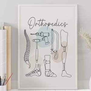 Minimalist Orthopedics Line Art, Digital File, Prostheses Print ...