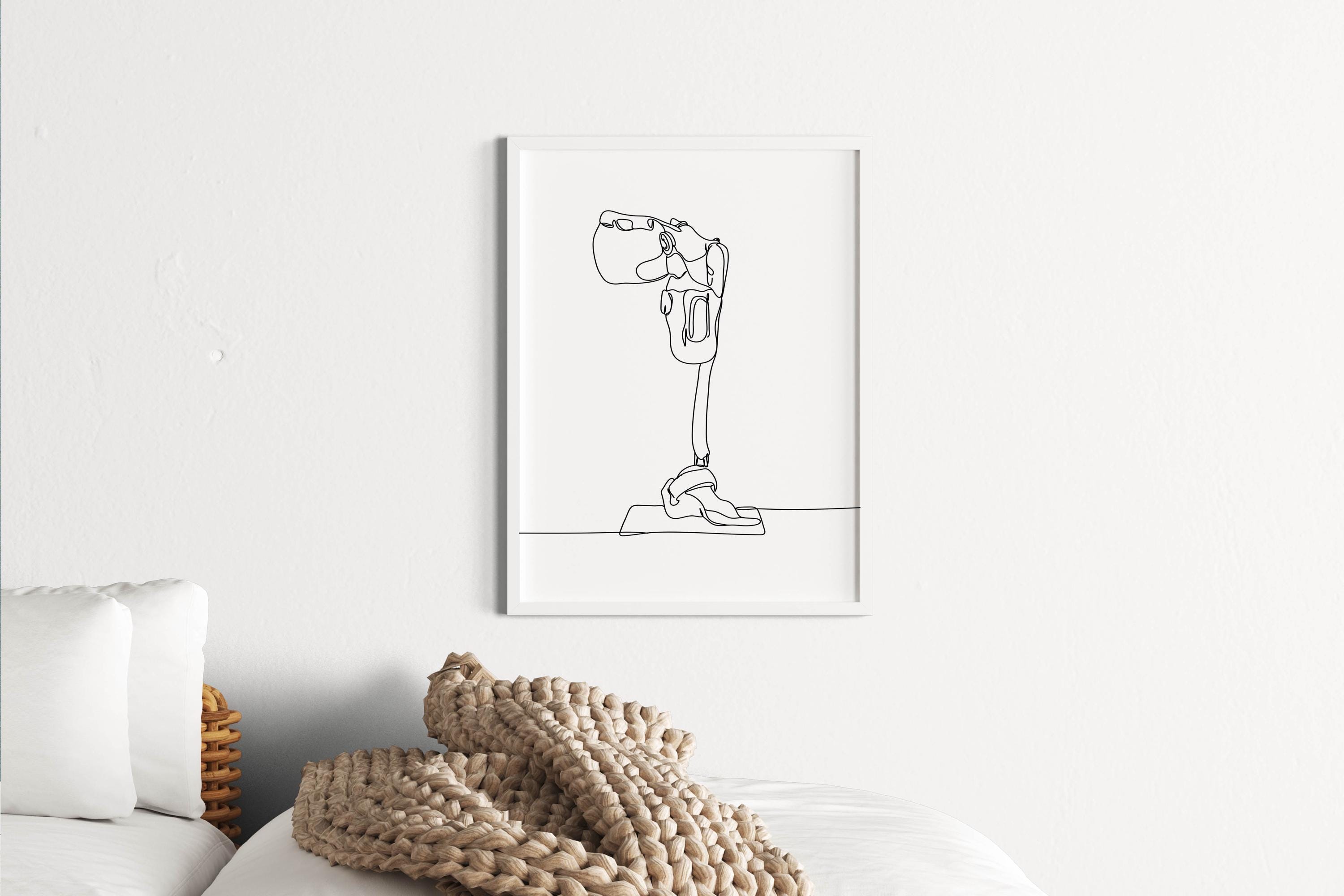 Minimalist Leg Prosthetic Line Art, Digital File, Prostheses Print ...