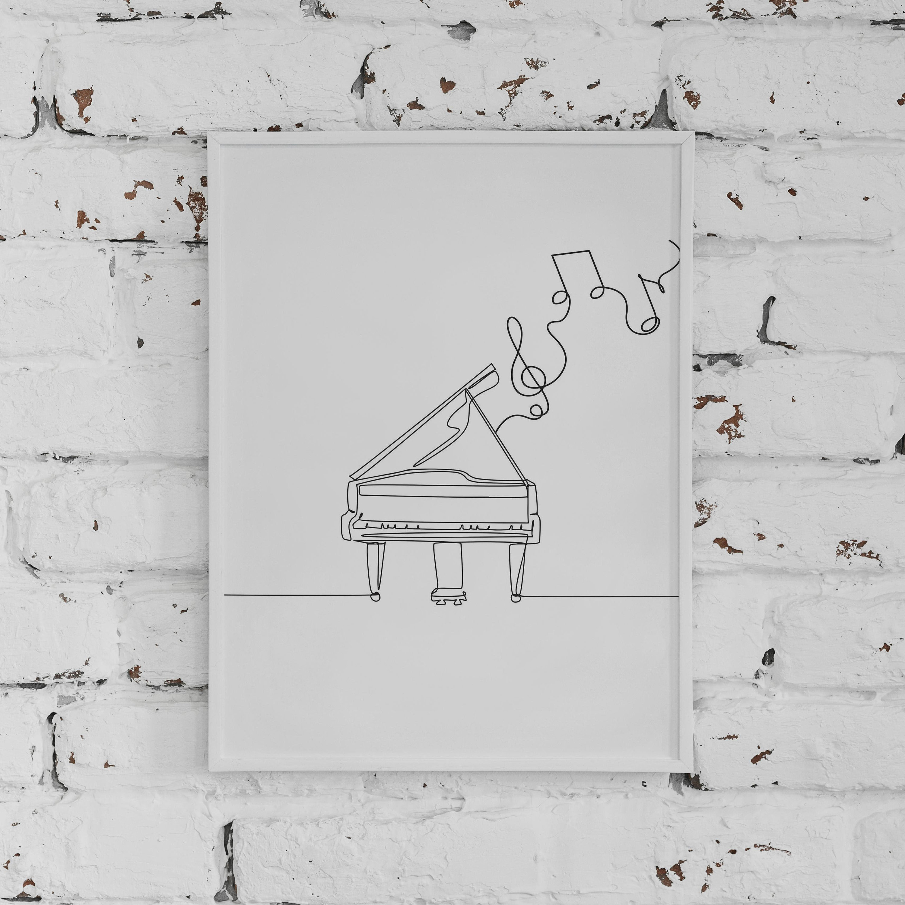 Minimalist Grand Piano Line Art Digital Download Music - Etsy UK