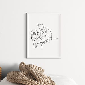 Veterinary Line Art, Digital Download, Vet Office Outline Drawing ...