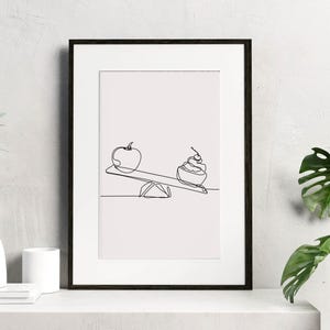 Nutritionist Drawing, Minimalist Line Art Print, Office Poster ...
