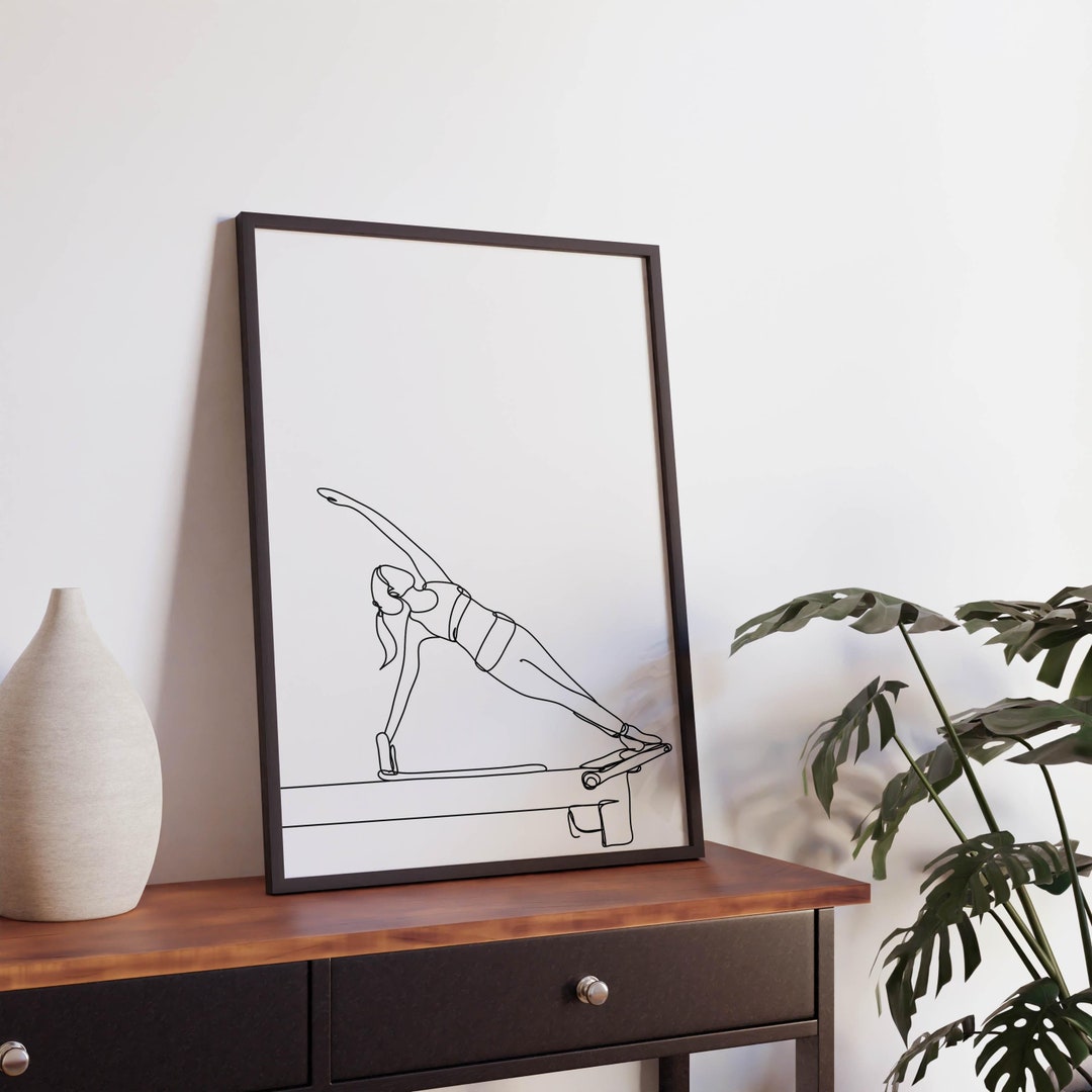 Minimalist Pilates Line Art, Digital Download, Sport Print, Simple ...
