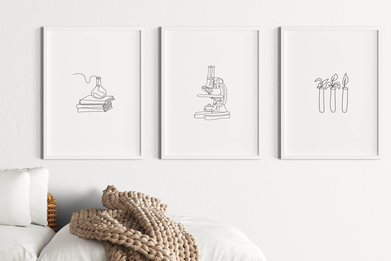 Minimalist Microscope Line Art Digital Download Science - Etsy UK