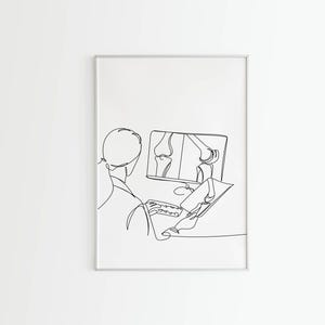 Minimalist Radiography Line Art, Digital Download, X-ray Print ...