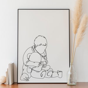 Minimalist Pediatric Line Art, Digital Download, Medical Artwork ...