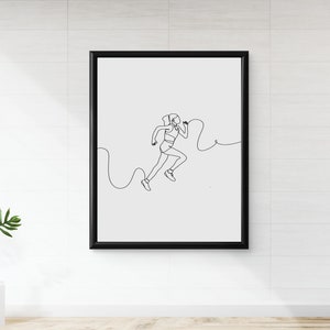 Minimalist Running Line Art Digital Download Sport Print - Etsy
