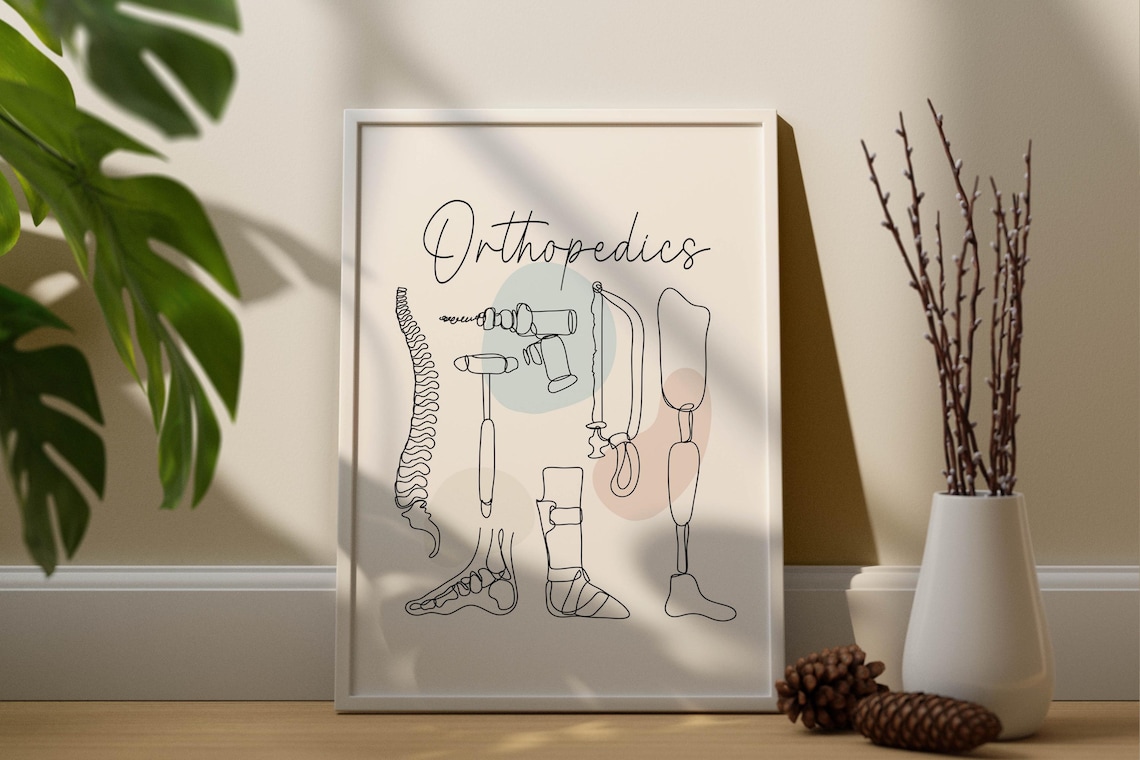 Minimalist Orthopedics Line Art, Digital File, Prostheses Print ...
