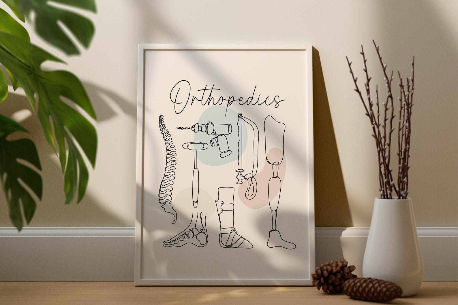 Minimalist Orthopedics Line Art, Digital File, Prostheses Print ...
