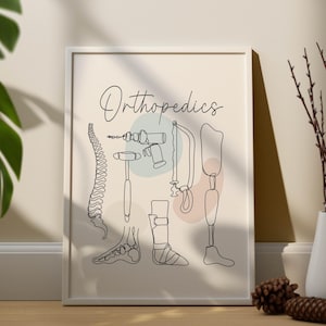 Minimalist Orthopedics Line Art, Digital File, Prostheses Print ...
