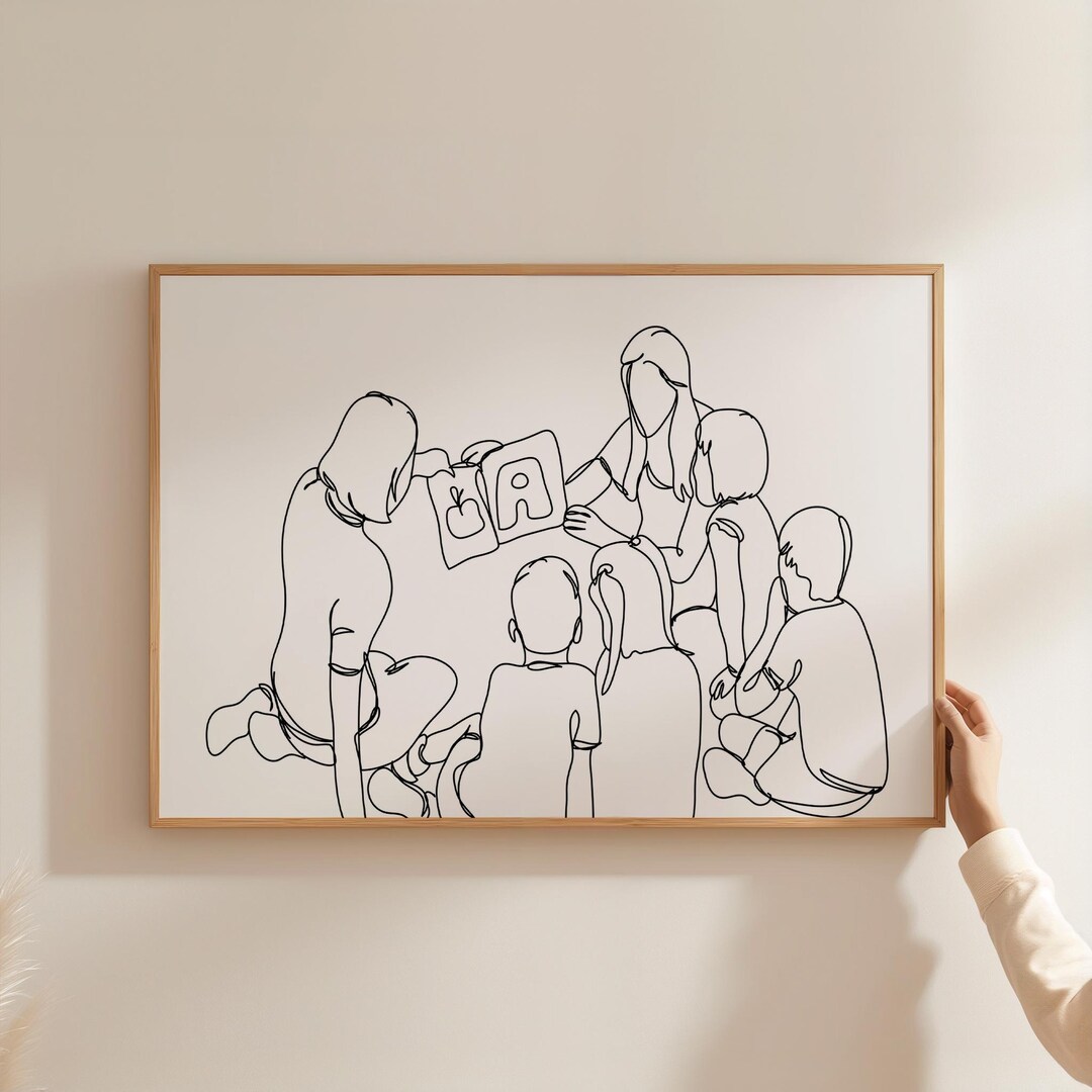 Minimalist Speech Therapy Line Art, SLP Drawings, Office Decoration ...