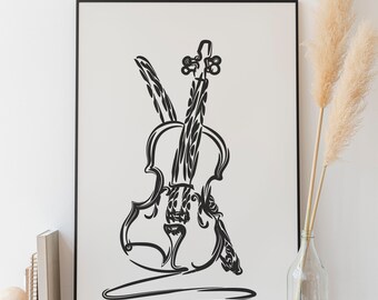 Minimalist Headphones Line Art Digital Download Music Print - Etsy