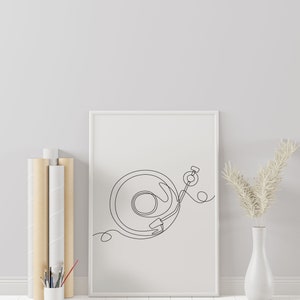 Minimalist Record Turntable Vinyl Line Art, Digital Download, Music ...