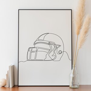 Minimalist American Football Line Art Digital Download Sport - Etsy