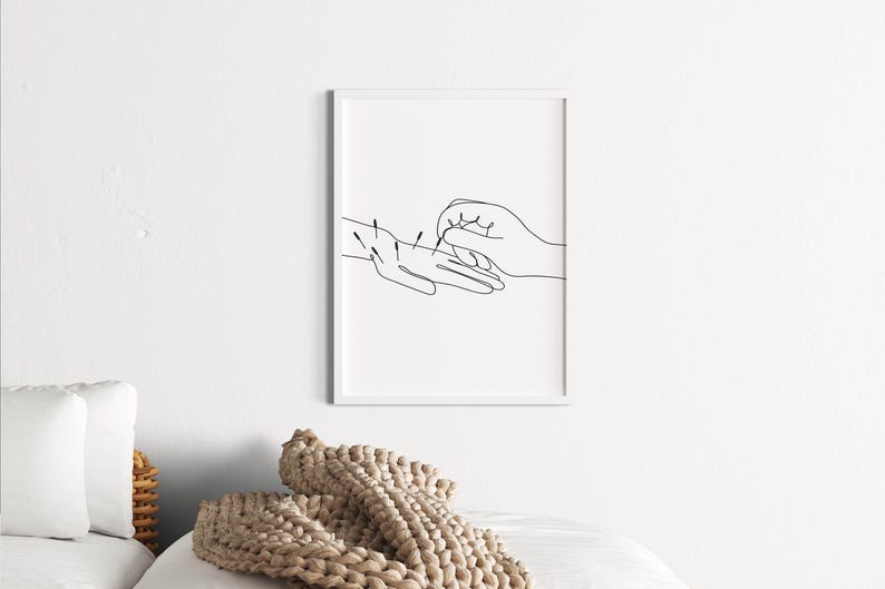 Minimalist Acupuncture Line Art, Digital Download, Athlete Injury ...
