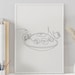Minimalist Handpan Drum Drawing, Hang Drummer Line Art, Instrument ...