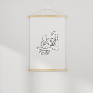 Minimalist Pediatric Line Art, Digital Download, Medical Artwork ...