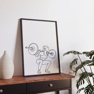 Sport Gallery Set of 15 Drawings, Gym Decoration, Minimalist Line Art ...