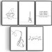 Minimalist Music Print, Piano Poster, Guitar Line Art, Saxophone ...
