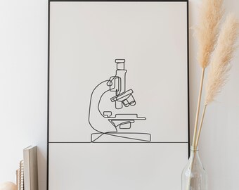 Biology Line Art | Etsy