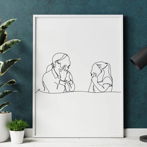 Minimalist Speech Therapy Line Art, SLP Drawings, Office Decoration ...