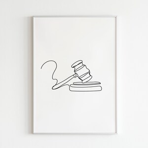 Gavel Wall Art Poster, Attorney Print, Lawyer Gift, Digital Download ...